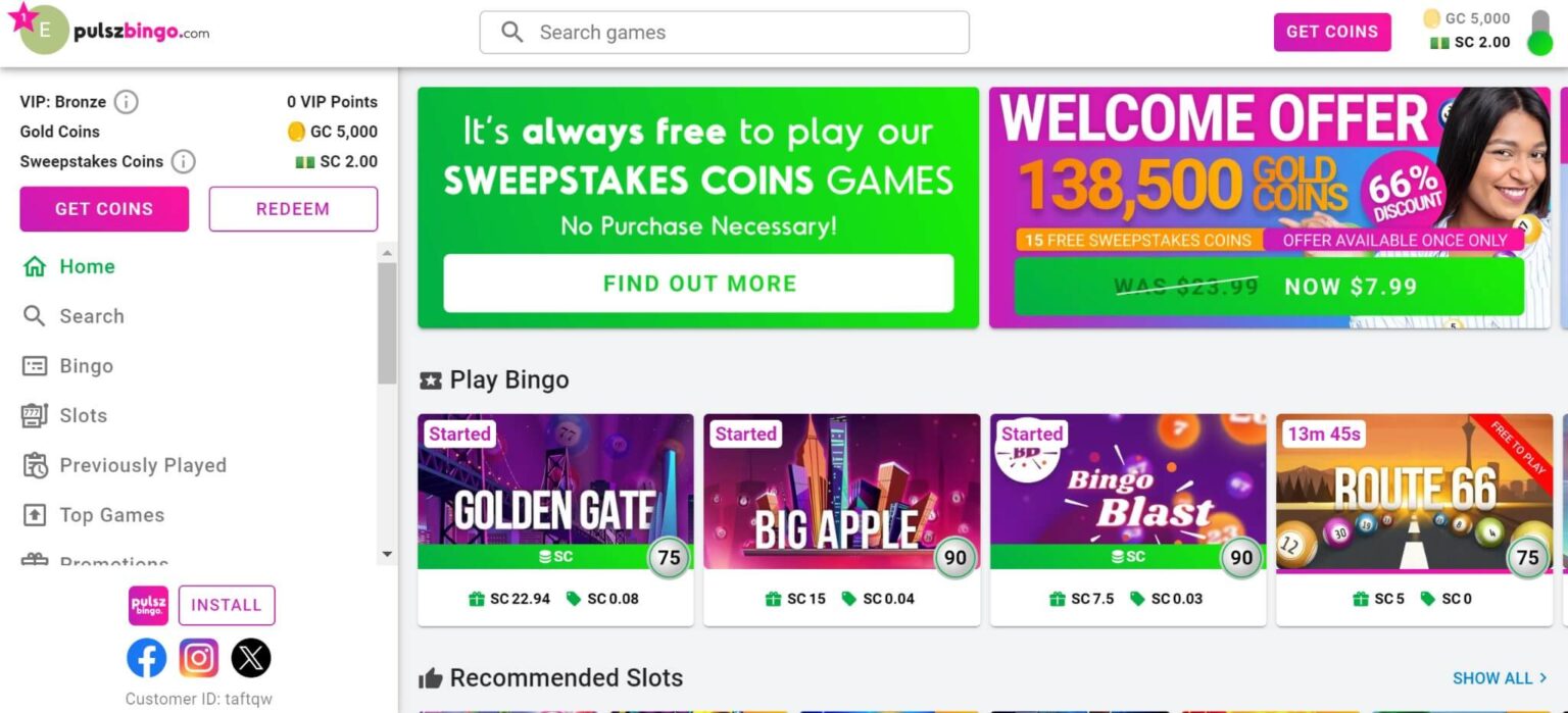 Pulsz Bingo Review 2026 | Ratings and Assessment