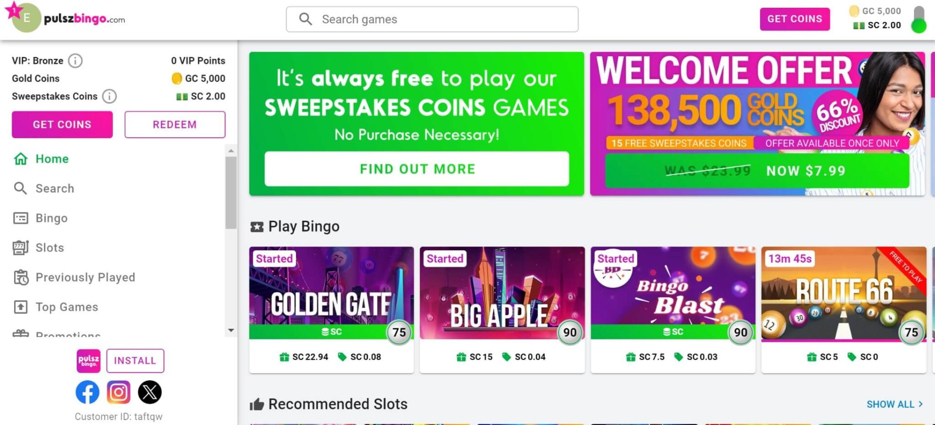 Pulsz Bingo Review 2026 | Ratings and Assessment
