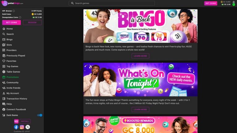 Pulsz Bingo Review 2026 | Ratings and Assessment